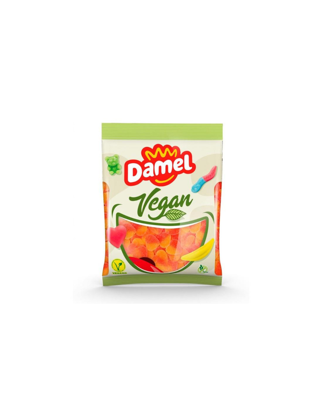 GOMAS DAMEL CORAZON MELOCOTON VEGANO 1KG